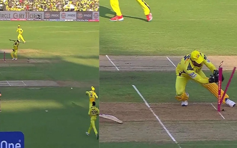 MS Dhoni’s Lightning Dive Seals Brilliant Run-Out in Vintage Display ...