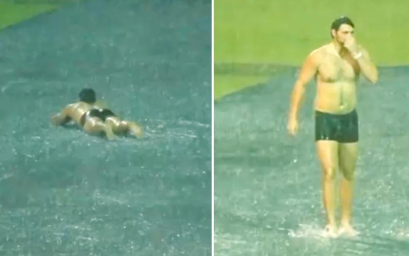 Tim David Takes A Swim In Rain-Soaked Bengaluru As RCB Wait Out Showers