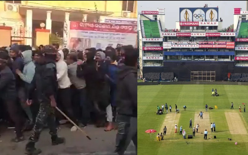 Chaos at Barabati Stadium As Fans Rush For T20I Tickets Ahead of India ...