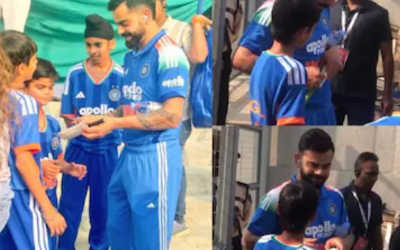 Virat Kohli Meets His ‘Mini Doppelganger’ During Vadodara Training ...