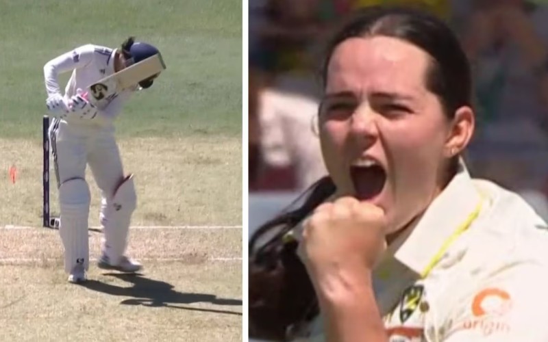 Lucy Hamilton Cleans Up Smriti Mandhana With Stunning Inswinger On Test ...