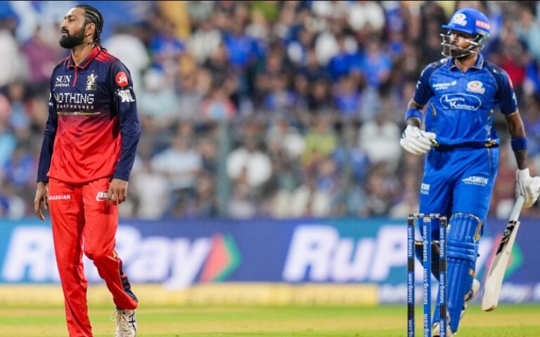 Krunal Pandya’s Celebratory Reaction After Hardik Pandya’s Wicket ...