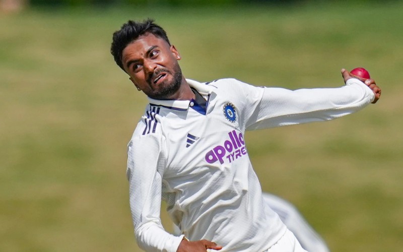 Debutant Manav Suthar Makes Instant Impact With First-Test Wicket